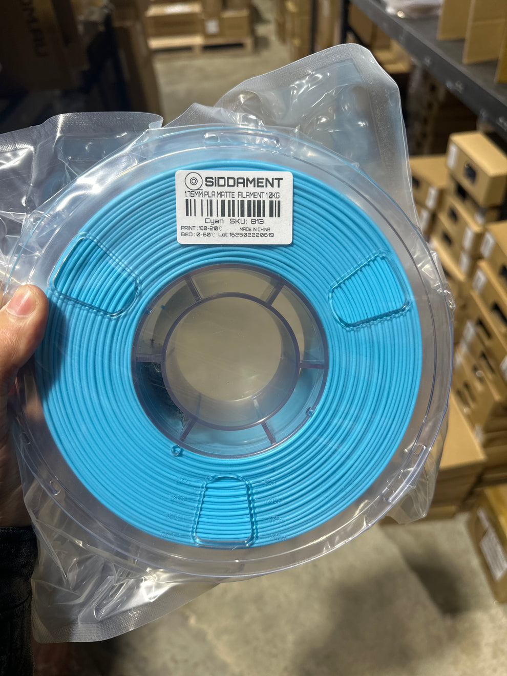 Matte Cyan PLA 1.75mm 1kg 3D Printing Filament – SIDDAMENT