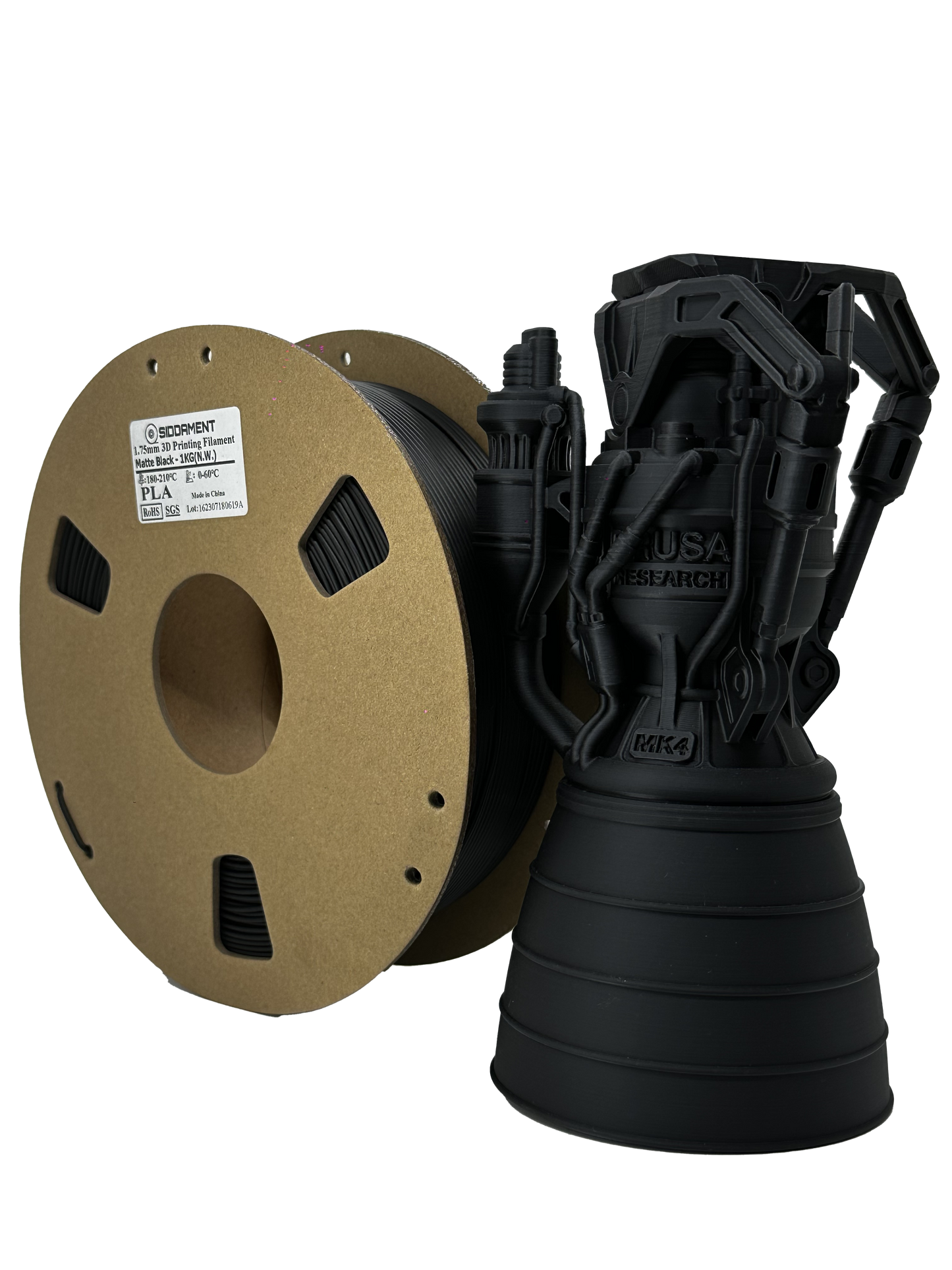 Matte Black PLA 1.75mm 1kg 3D Printing Filament – SIDDAMENT