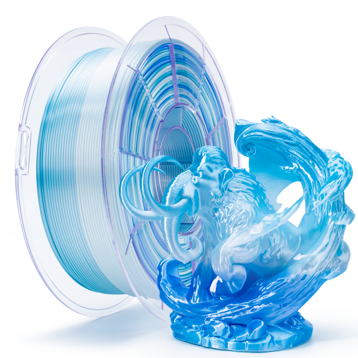 Ice Blue Silk Gradient PLA | Siddament Australia – SIDDAMENT