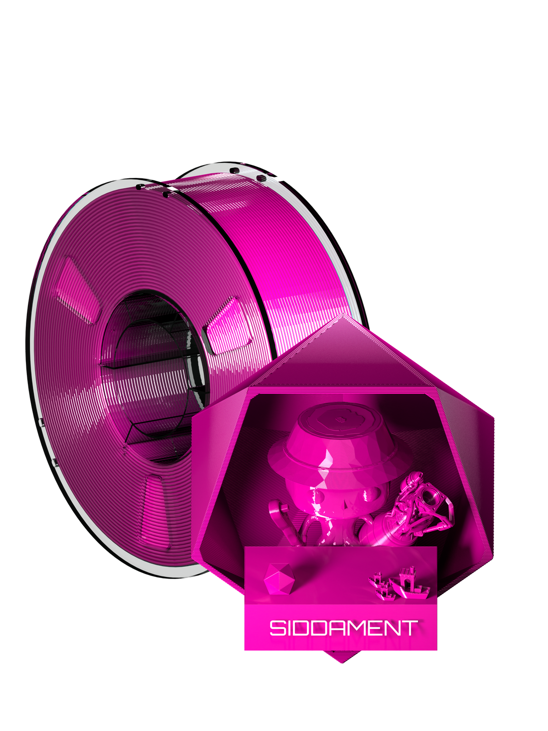 Shock Magenta PLA (render is closer) – SIDDAMENT